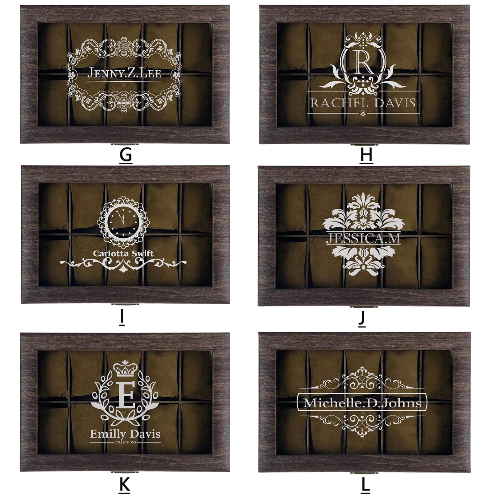 Watch Box for Men Women,personalized Watch Storage Box With 6/10/12 ...