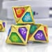 Genius Invokation TCG Dice Set, Handmade 8 Pcs Rhombic Solid Polyhedral ...