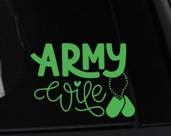 Army Wife Decal | Etsy