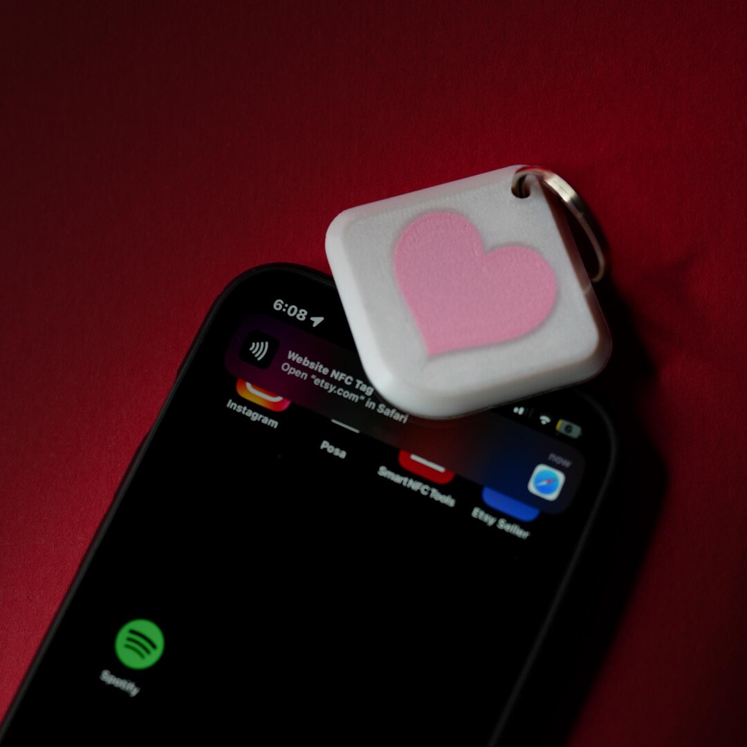 Smart NFC Tag Keychain: Social Media & Payment Sharing - Etsy