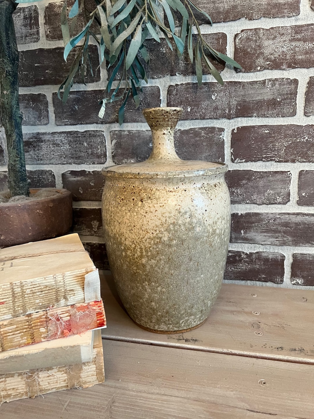 RARE Vintage Signed Pottery Urn/vessel/stash Jar With Lid - Etsy