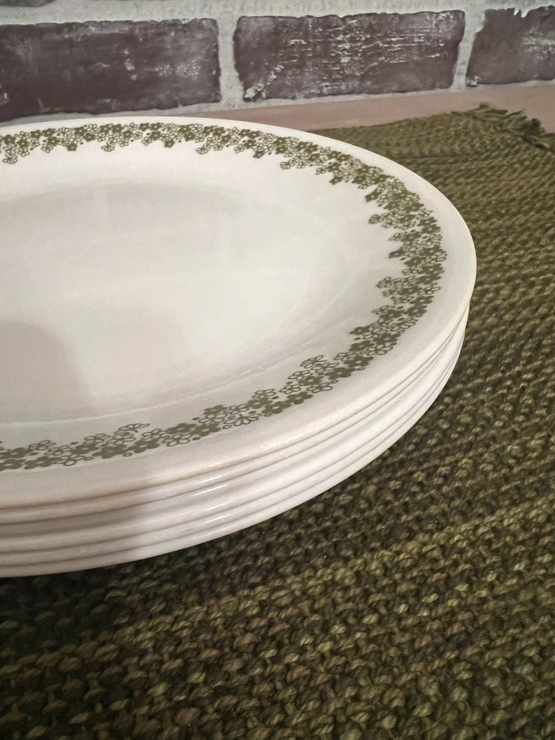 Vintage, Crazy Daisy, Spring Blossom, Green, Corelle Dish, Set of 6 - Etsy