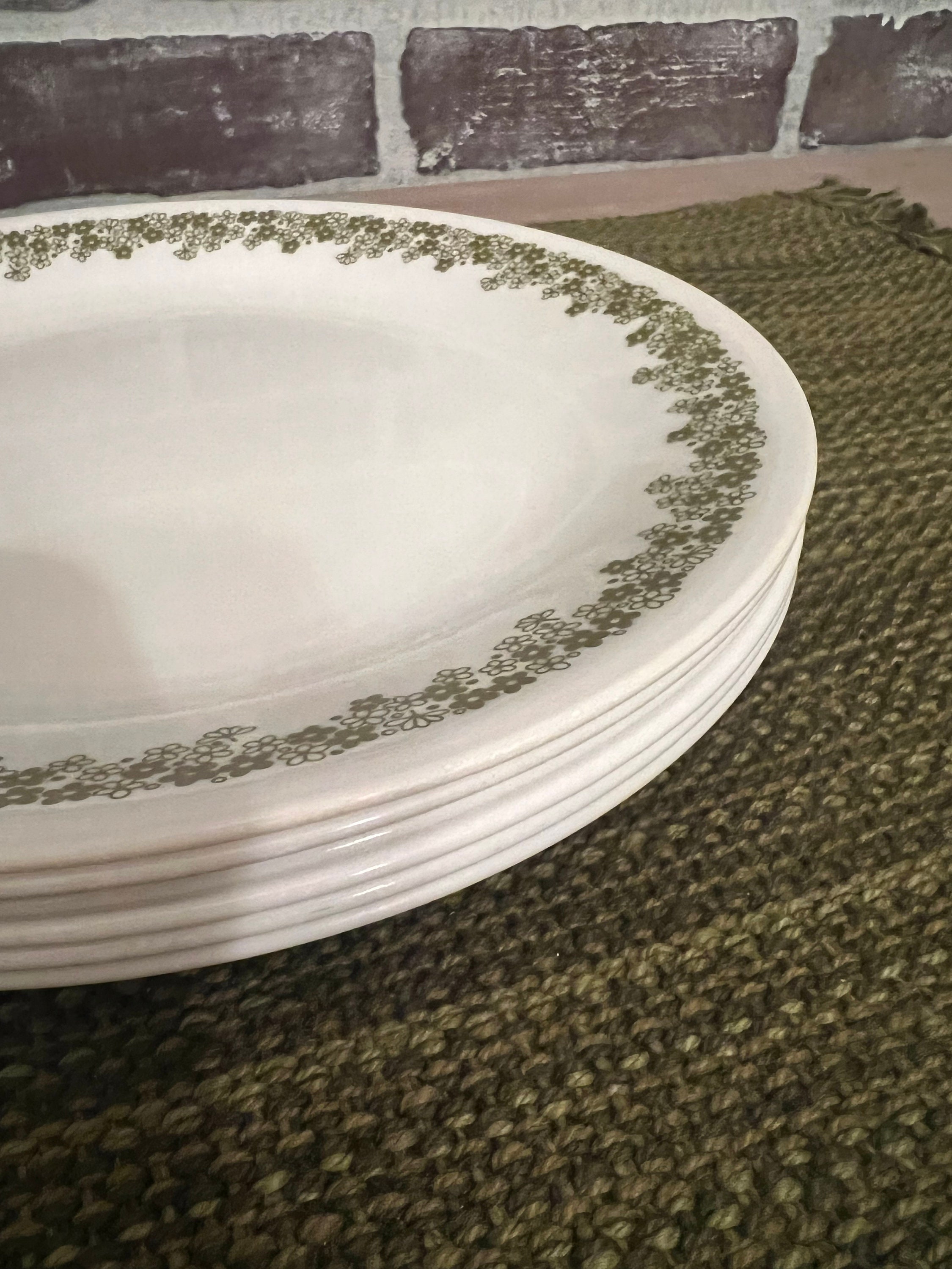 Vintage, Crazy Daisy, Spring Blossom, Green, Corelle Dish, Set of 6 - Etsy