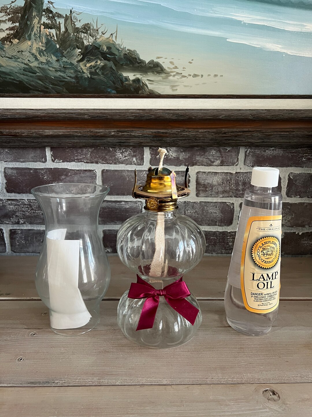 Vintage Chesterfield Oil Lamp by Lamplight Farms, 16" Height, NIB ...