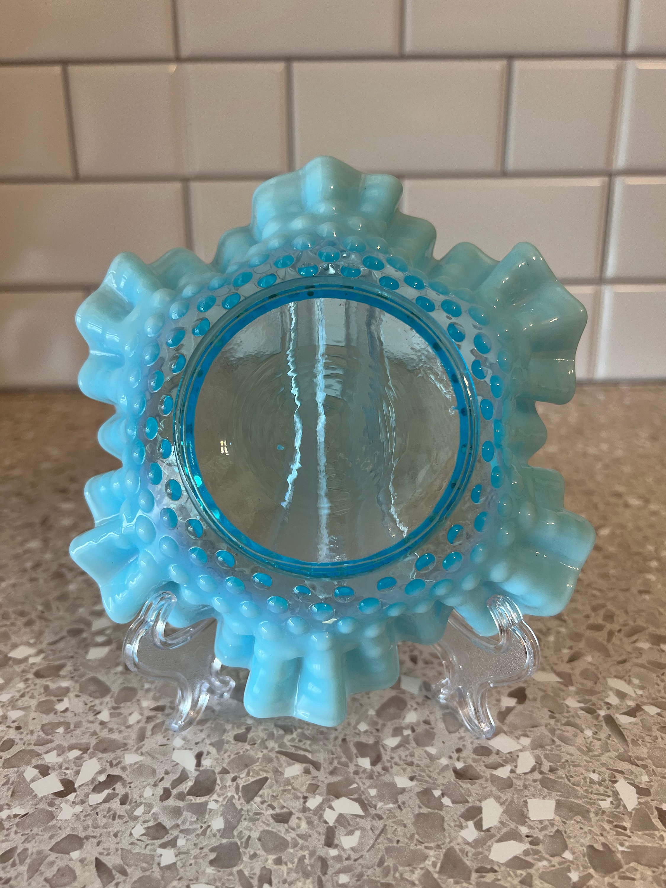 Fenton Baby Blue, Ruffled Skirt, Hobnail, 6 Candy Bowl - Etsy