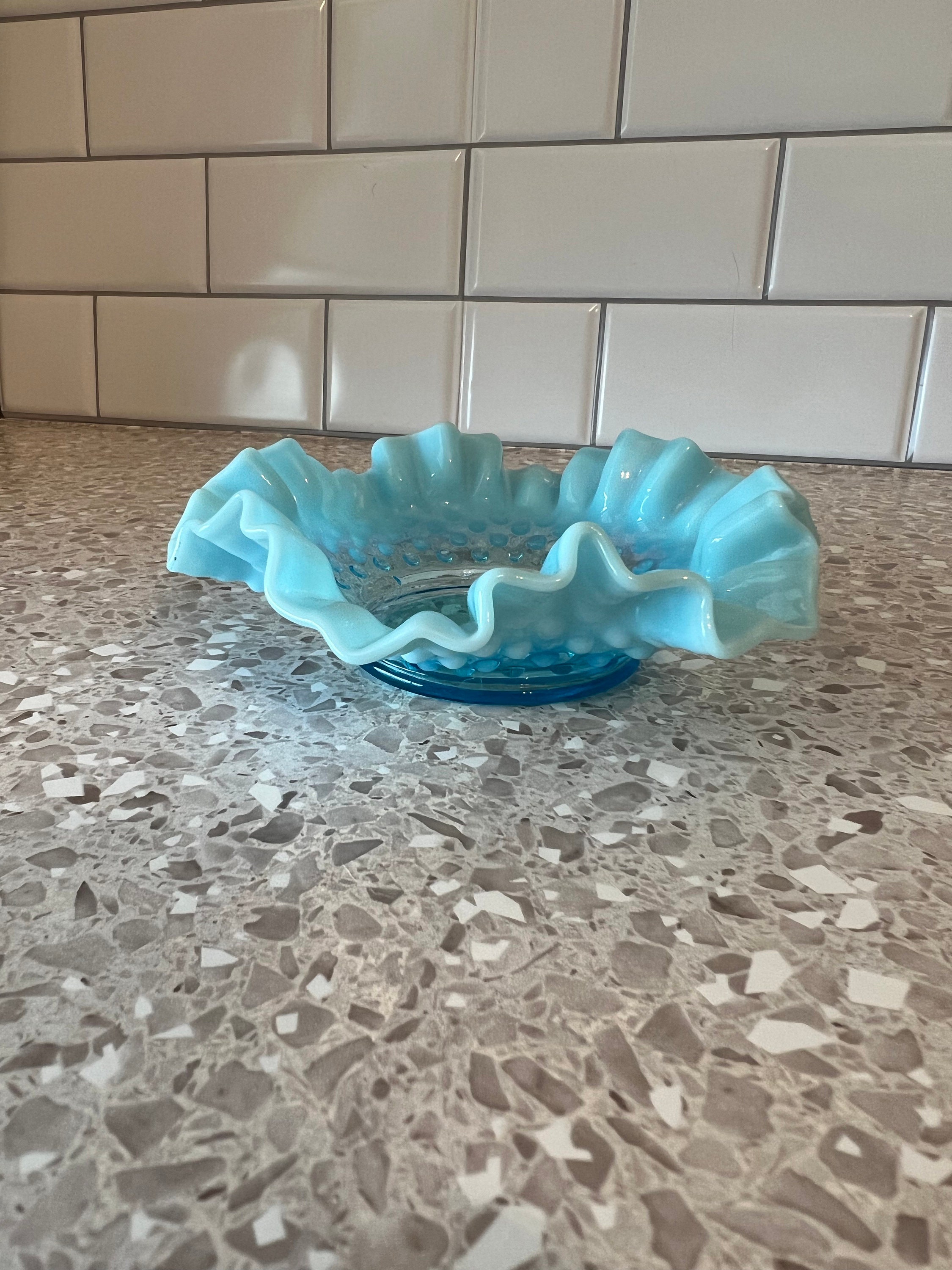 Fenton Baby Blue, Ruffled Skirt, Hobnail, 6 Candy Bowl - Etsy