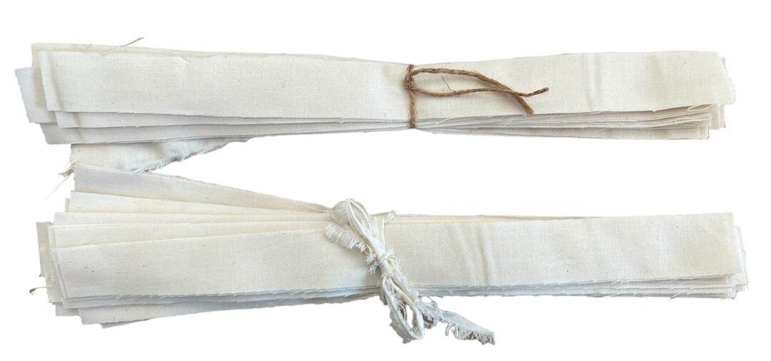 Muslin Unbleached Muslin Strips Rotary Cut Junk Journal Ships 1 ...