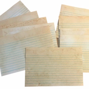 Tea Stained Index Cards 12 Sheets Tea Stained Index Cards - Etsy