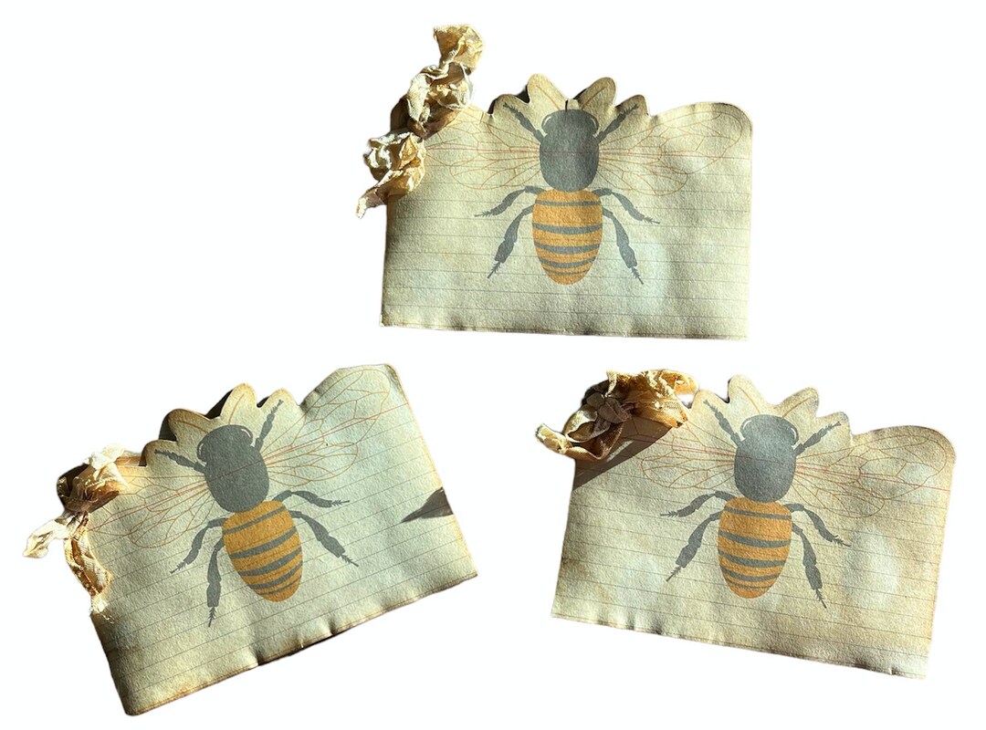 Index Cards Bee Index Cards Coffee Stained Index Cards Journal Paper ...