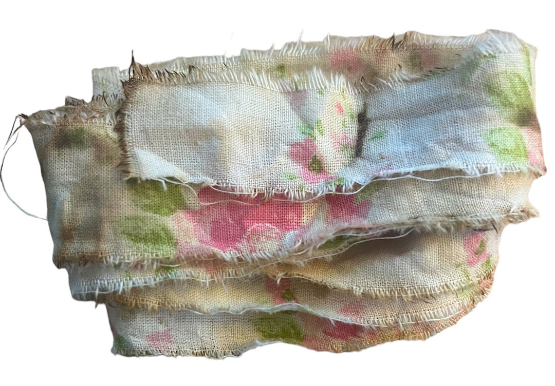 Rose Ribbon Coffee Stained Rose Strip Junk Journal Ships in 1 Business ...