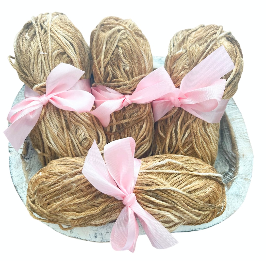 Coffee Stained Cotton/poly Yarn/ Twine Grungy Cotton Yarn Distressed ...