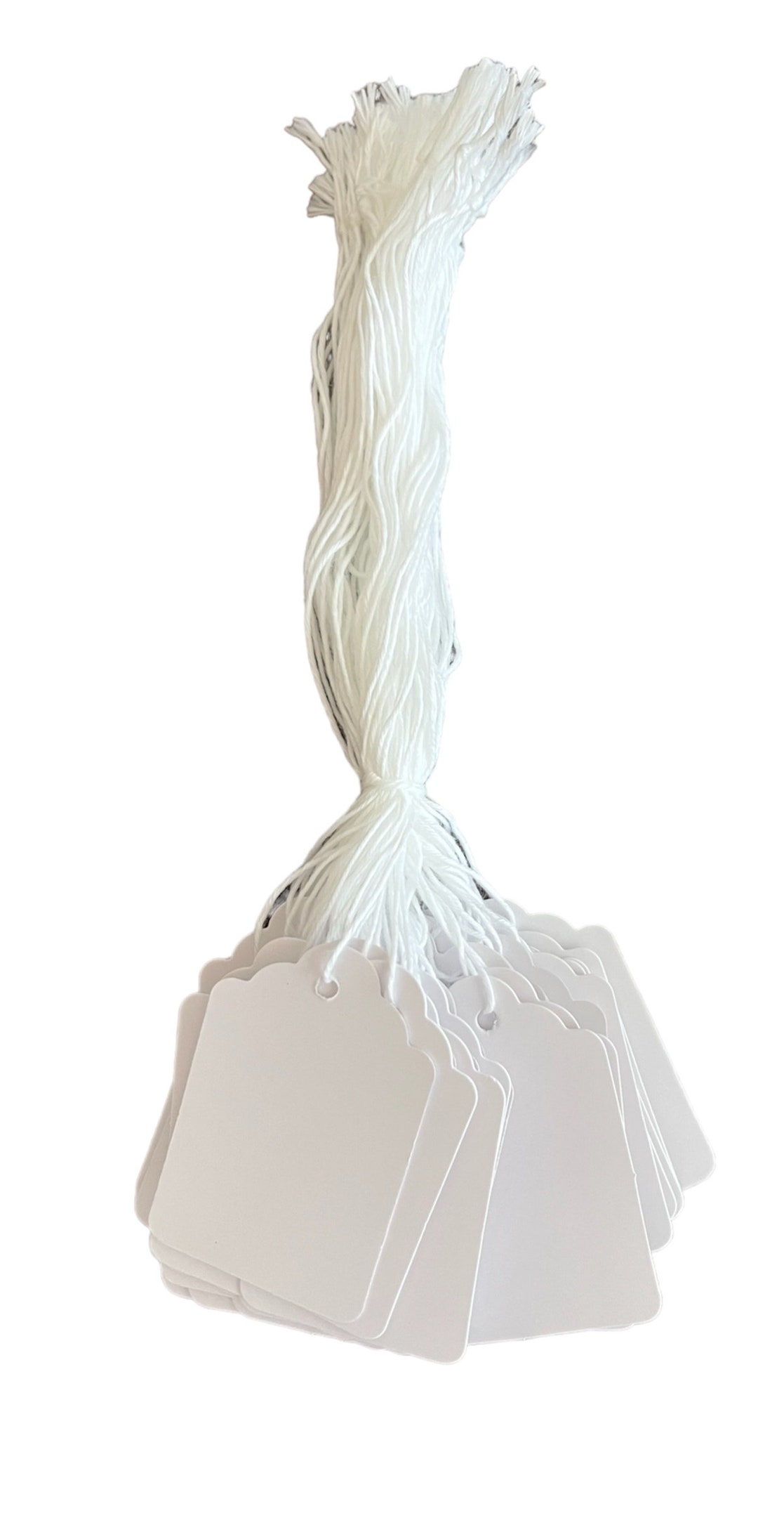 Hang Tags White Gift Tags Set of 50 Pre - Strung Hanging Price Tags ...