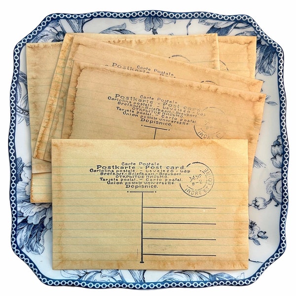 Coffee Stained Cards - Etsy