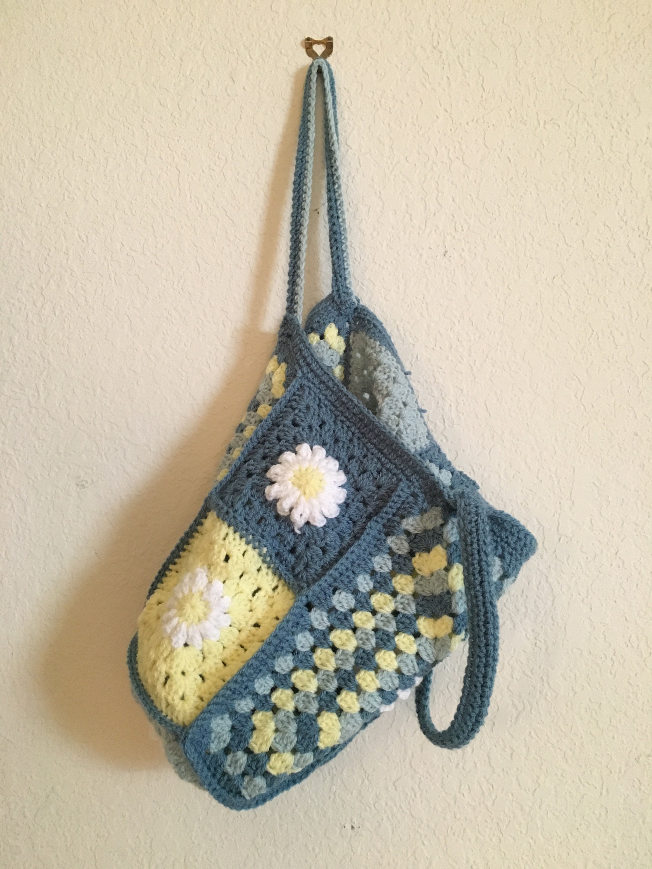 Daisy Granny Square Crochet Bag PATTERN - Etsy