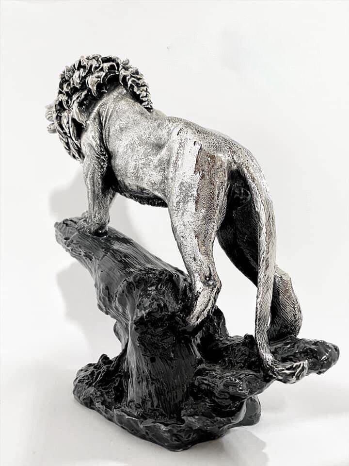 Lion Sculpture .999 Fine Silver - Etsy
