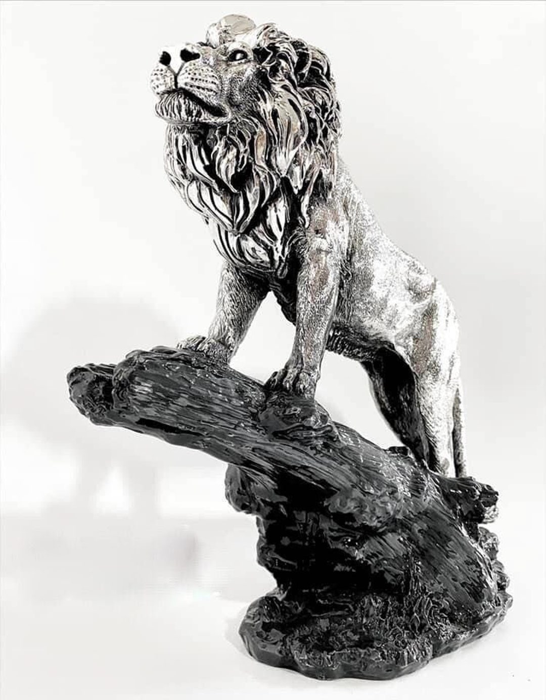 Lion Sculpture .999 Fine Silver - Etsy