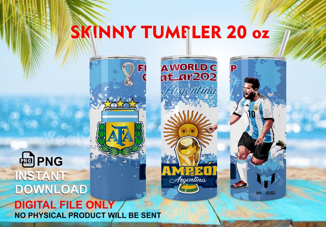 Design Tapered and Straight Digital Design Argentina Campeón 20oz ...