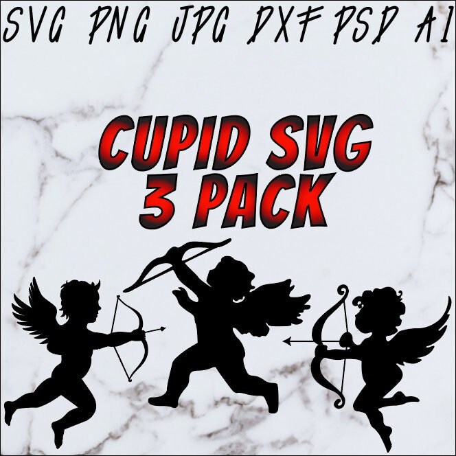 Cupid SVG Bundle Cuttable Valentines Day Digital Files Cut Files for ...