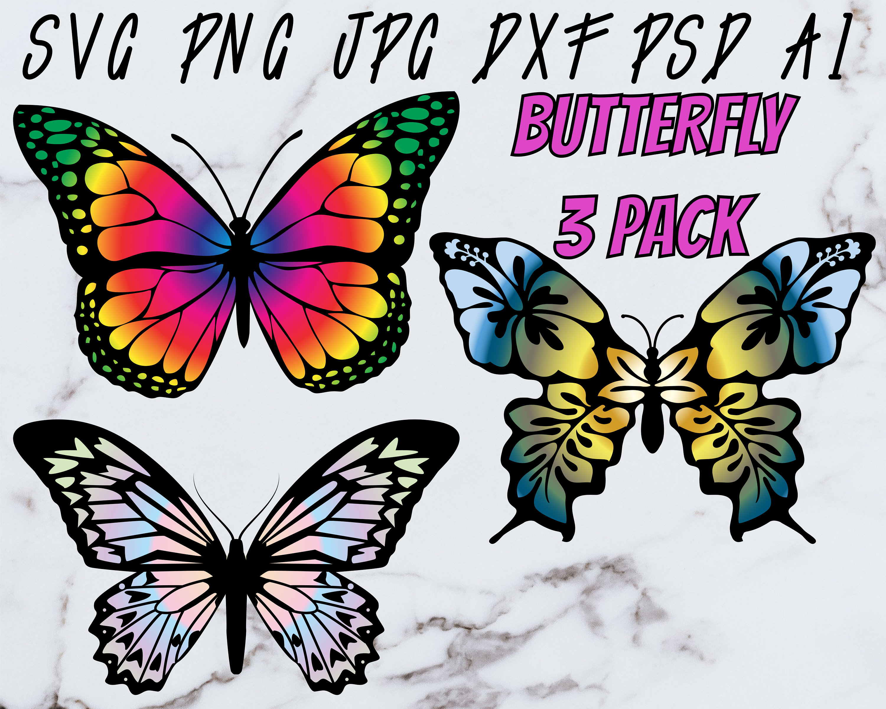 Butterfly SVG Bundle Cuttable Butterflies Digital Download - Etsy