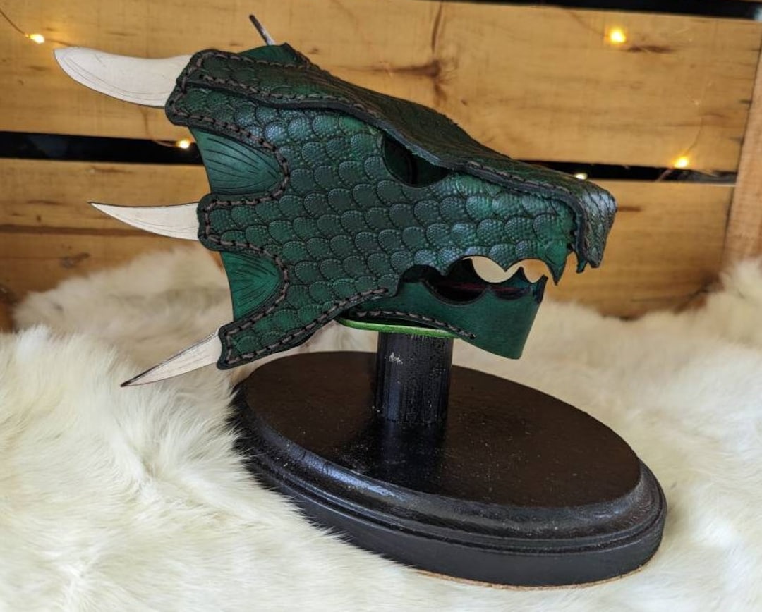 Green Dragon Trophy, Leather Dragon Trophy, Decoration, Dnd, TTRPG ...