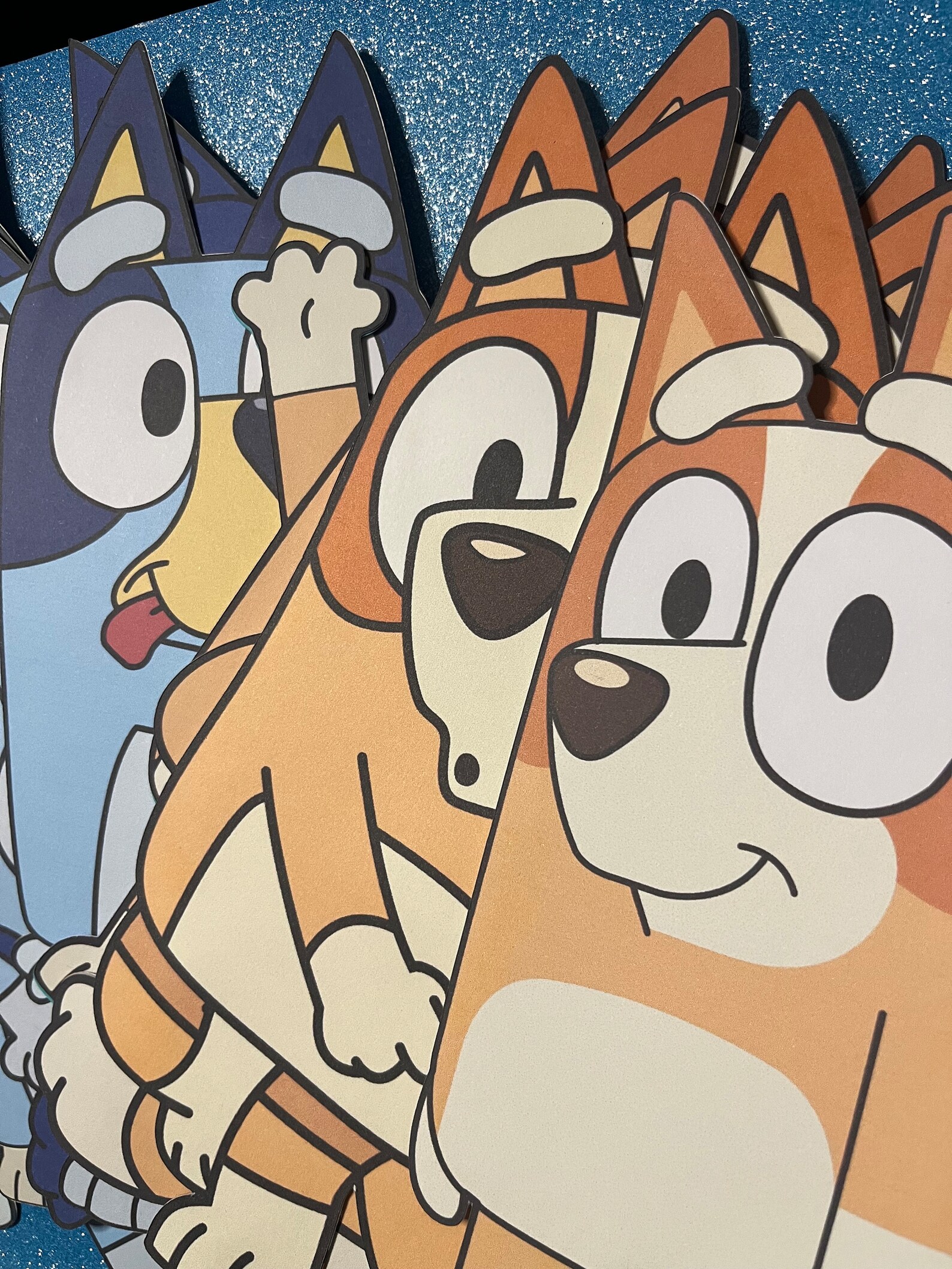 Bluey Bandit Chilli Bingo and Friends Cardstock Character - Etsy UK