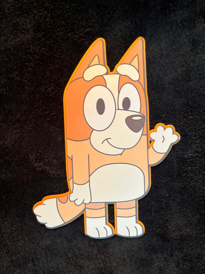 Bluey Bandit Chilli Bingo and Friends Cardstock Character - Etsy UK