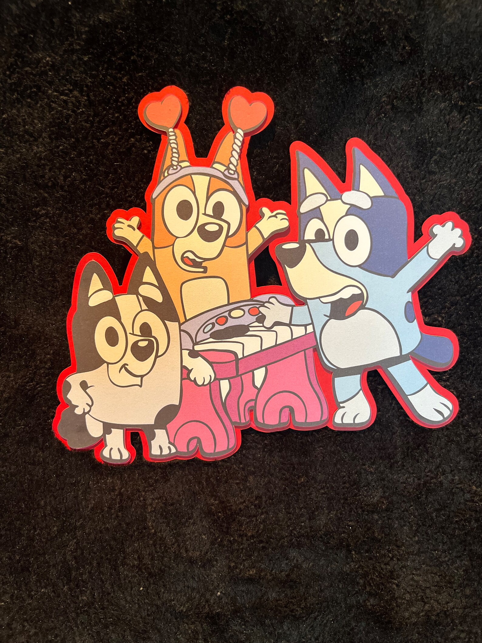 Bluey Bandit Chilli Bingo and Friends Cardstock Character - Etsy UK