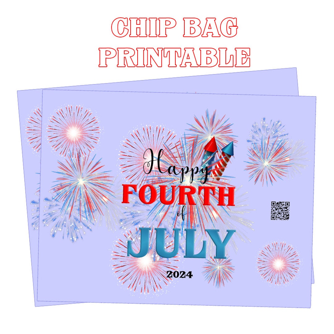 Fourth of July Chip Bags, Independence Day Download, Last Minute ...