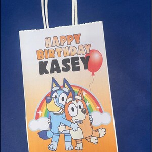 Happy Birthday to You Bluey Birthday Gift Bag for Party Favors - Etsy