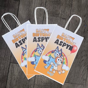 Happy Birthday to You Bluey Birthday Gift Bag for Party Favors - Etsy
