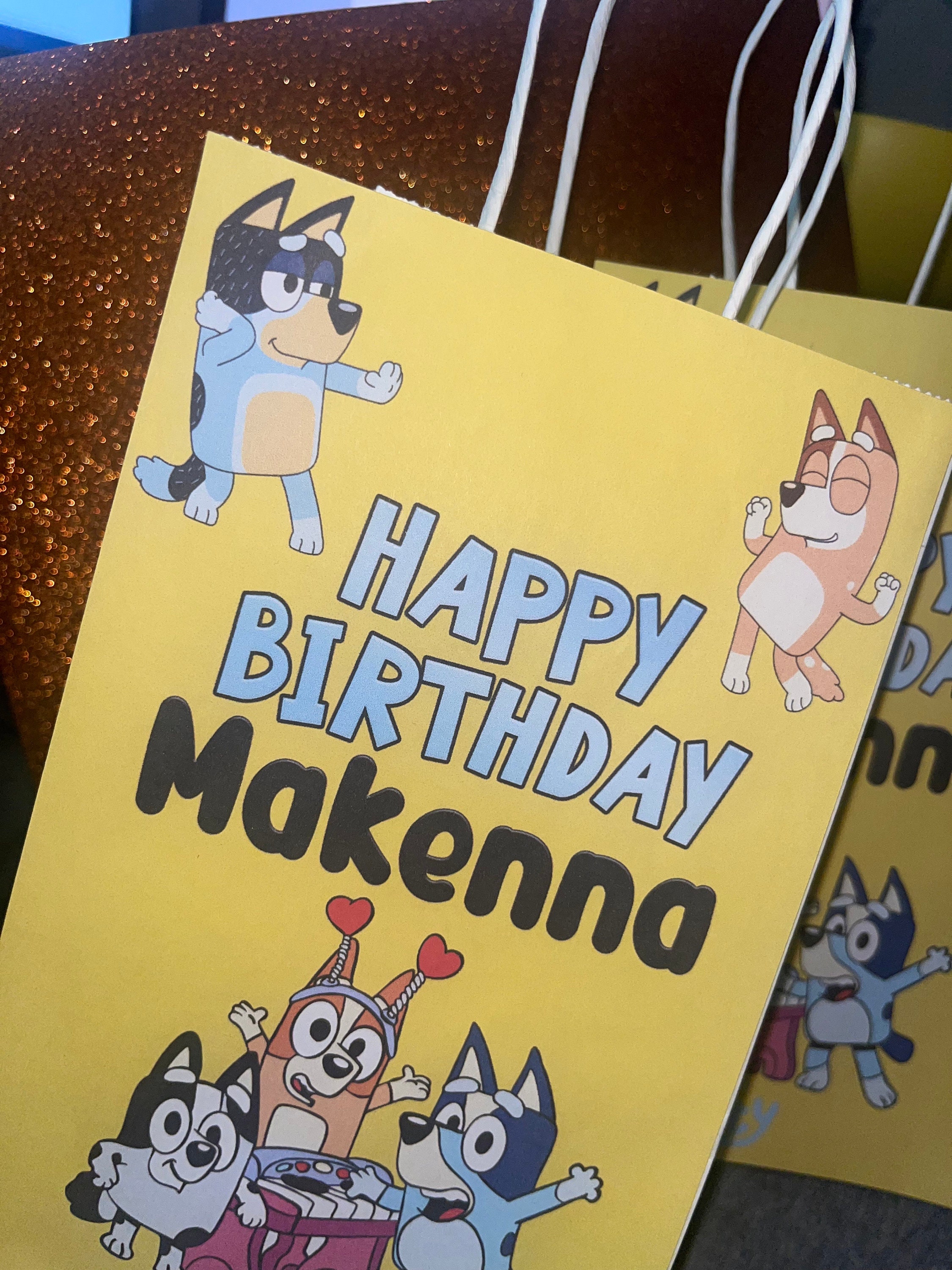 Happy Birthday to You Bluey Birthday Gift Bag for Party Favors - Etsy