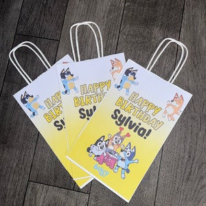 Happy Birthday to You Bluey Birthday Gift Bag for Party Favors - Etsy