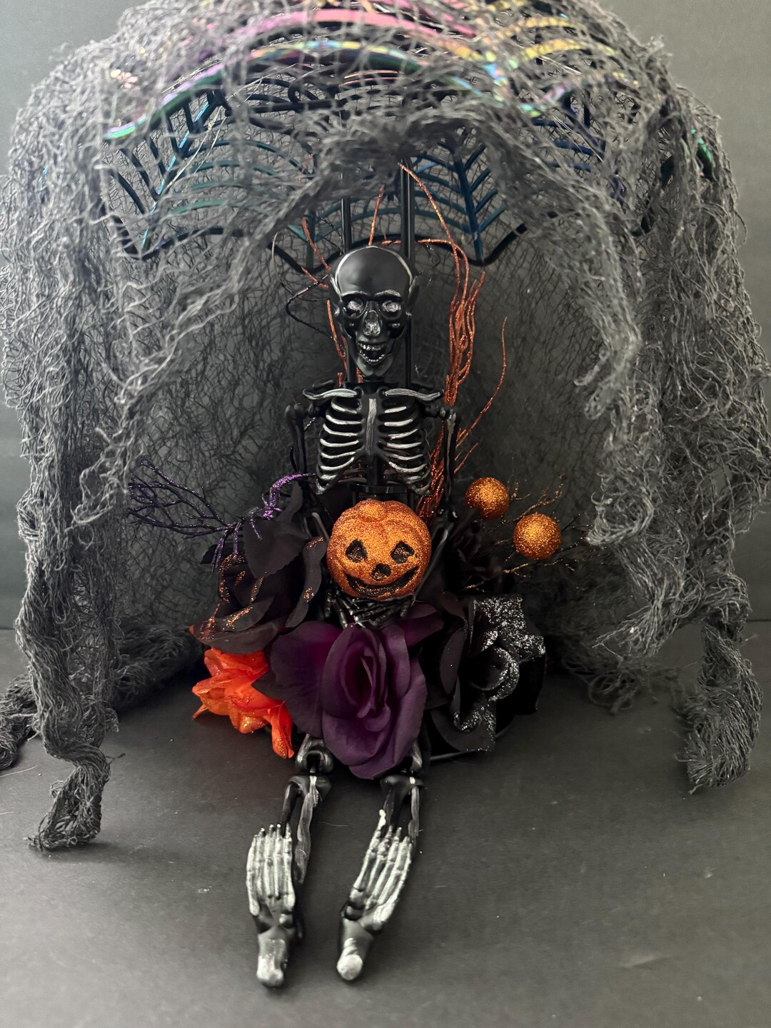 Handmade Skeleton Halloween Lamp - Battery Operated - Etsy