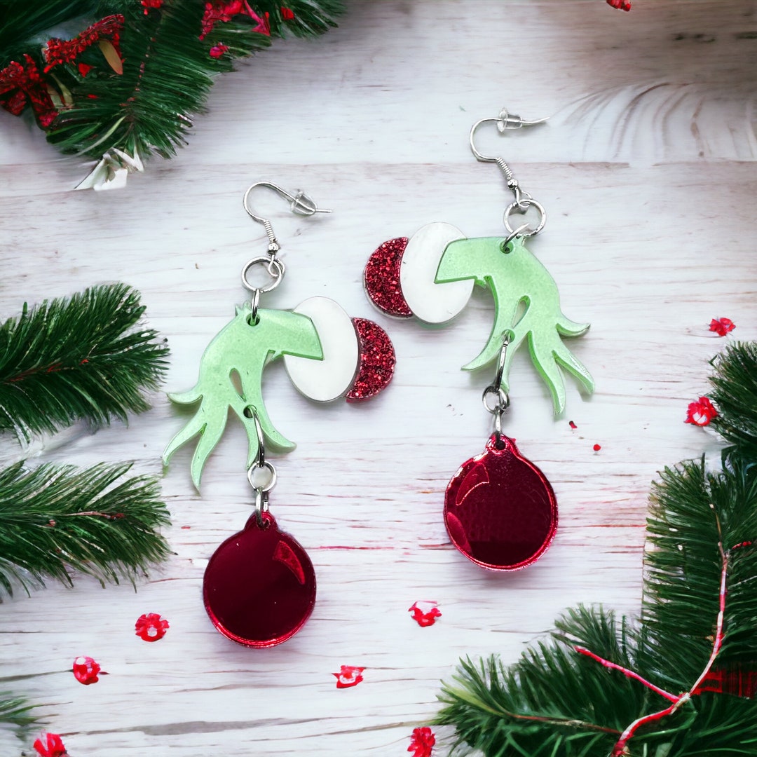 The Green Meany Acrylic Earrings - Etsy