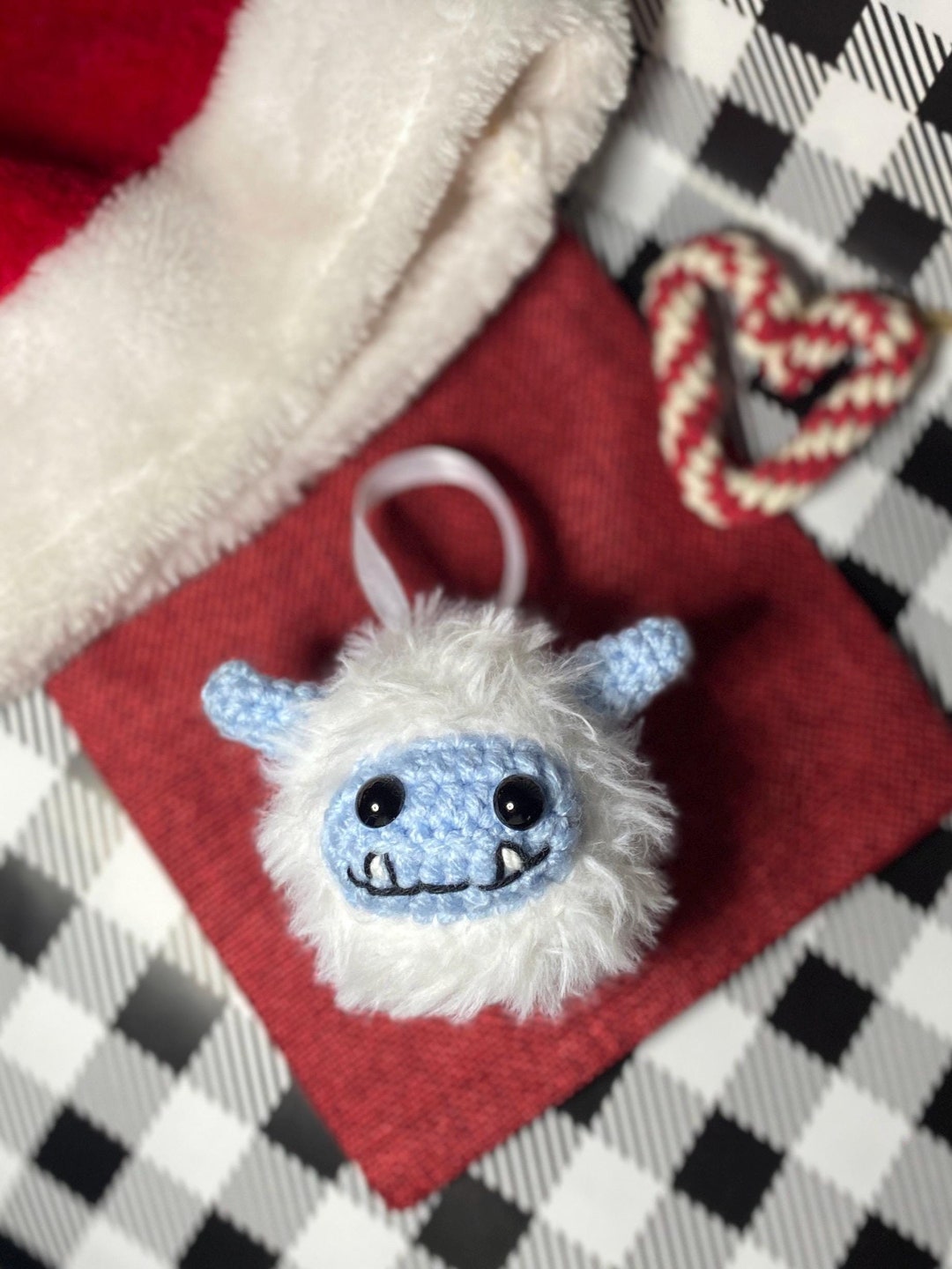 Yeti Holiday Ornament, Crochet Yeti Christmas Decoration - Etsy