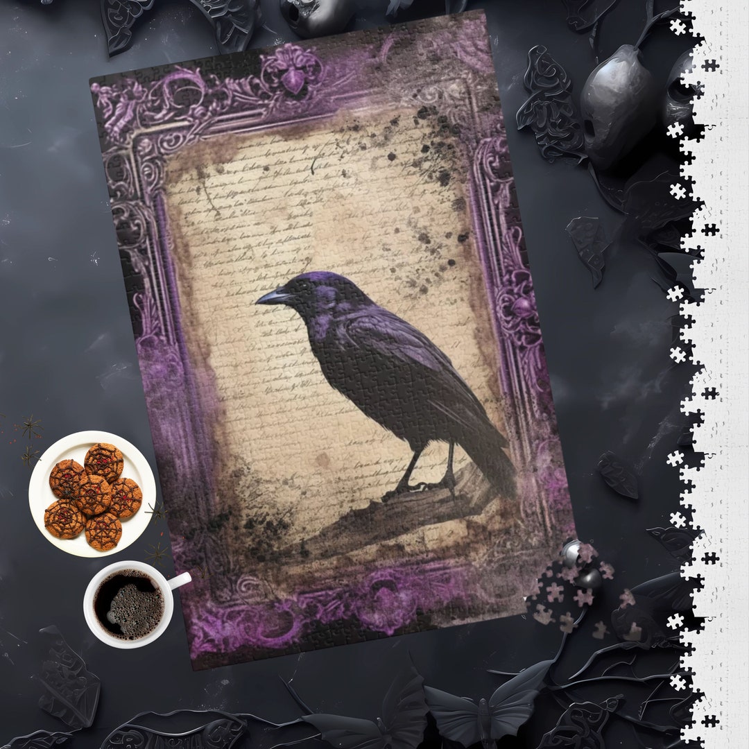 Booklover Gothic Raven Puzzle, 1014-piece Puzzle, Nevermore, Edgar ...