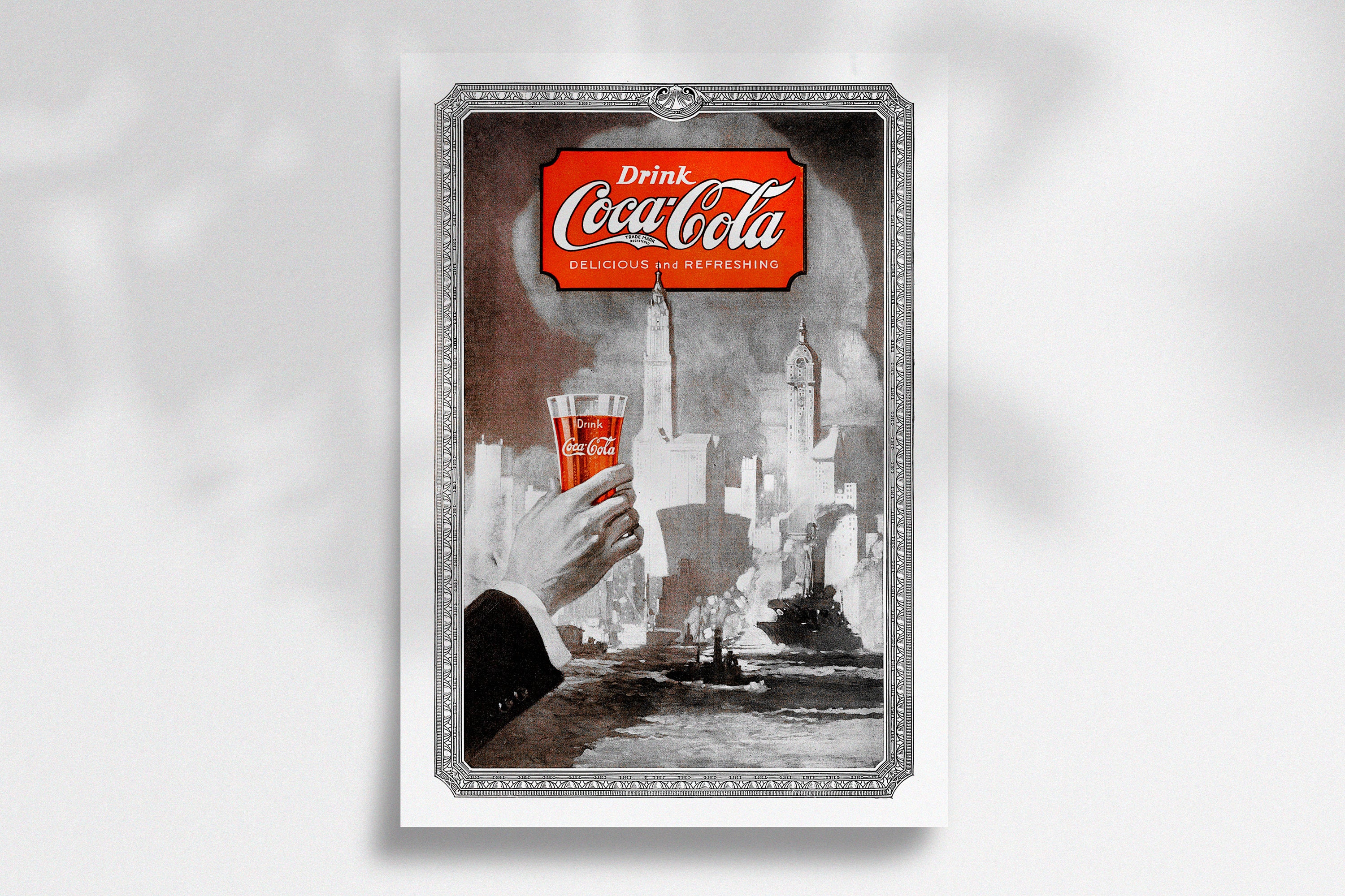 Enjoy Coca Cola Advertising Vintage Print | - A3 A4 A5 A6 Poster - Etsy