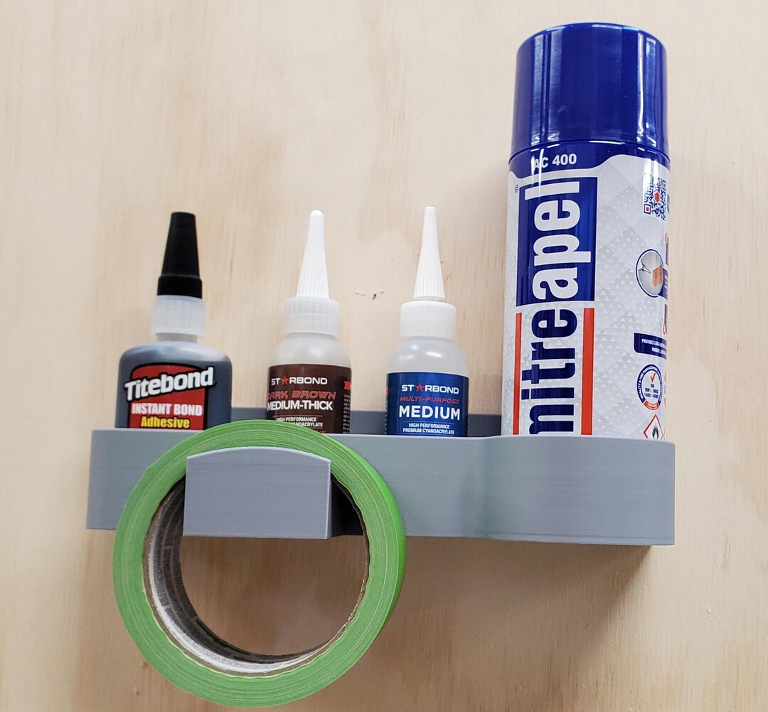 3D Printable CA Glue Rack With Activator and Tape Holder. Great ...