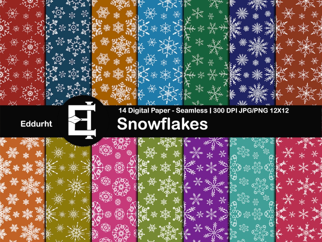 Digital Paper Snowflake, Winter Snowflake, Snowflakes, Christmas ...