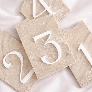 3D Marble Stone Table Numbers | Wedding Unique Signage | Custom Layered ...