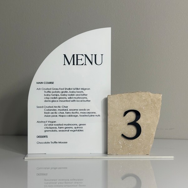 Menu Table Number - Etsy