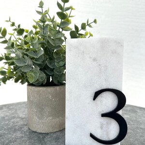 3D Marble Stone Table Numbers Wedding Unique Signage Custom Layered ...