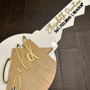 Personalized Realtor Key | Closing Realty | House Sold Acrylic and Wood ...
