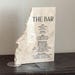 Luxury Marble Stone Bar Sign – Natural Edge Menu Sign | Wedding Bar ...