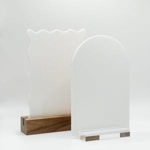 White Wavy Ripple Blank Acrylic Table Numbers Acrylic Sign DIY Cast ...