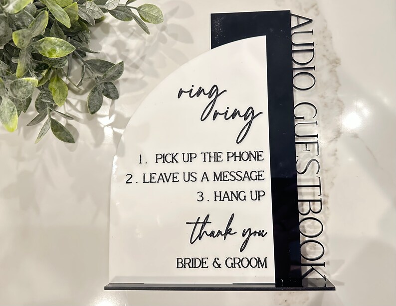 Acrylic Audio Guestbook Sign Layered Phone Guestbook - Etsy