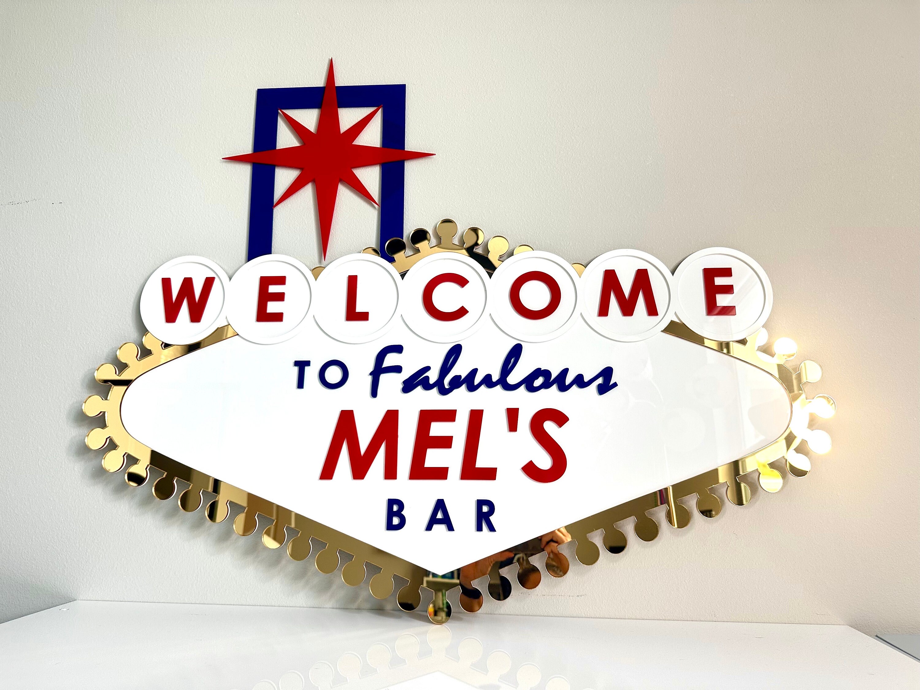 Acrylic Las Vegas Sign | 3D Layered Sign | Welcome to Fabulous Las ...