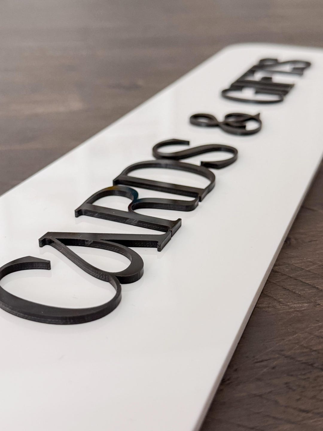 3D Acrylic Cards & Gifts Sign | Minimalist Modern Signage | Unique ...