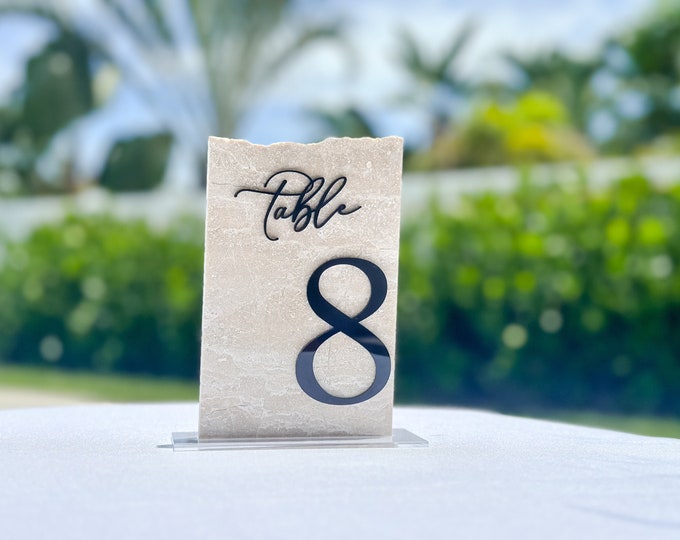 Stone Table Numbers - Etsy Canada