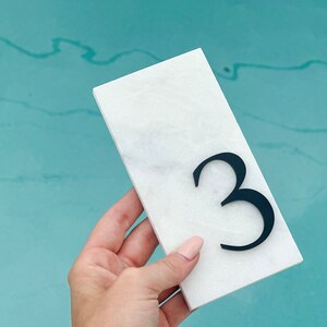 3D Marble Stone Table Numbers | Wedding Unique Signage | Custom Layered ...